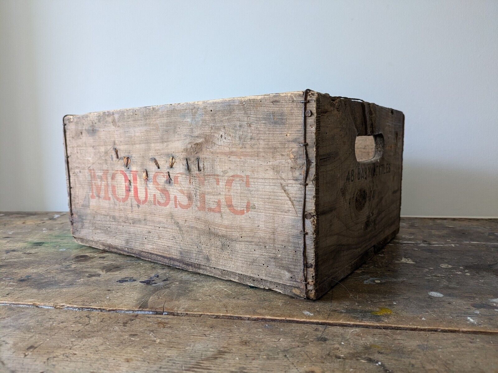 Vintage Wooden Yonder Mill Saw Mills 48 Baby Bottles Box Crate RARE PR ...